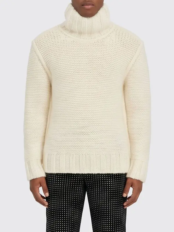 MAISON MARGIELA Virgin Wool Turtleneck Sweater - Cream