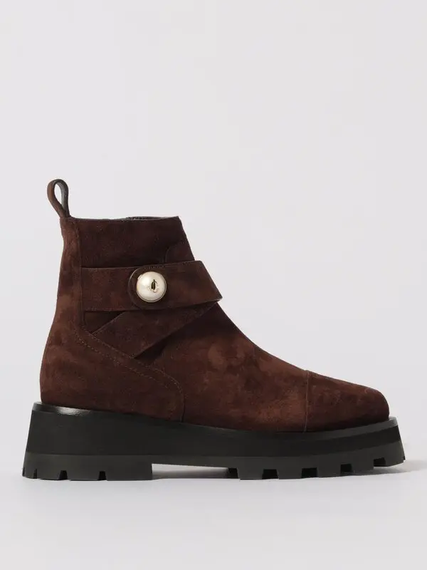 JIMMY CHOO Buckled Ankle Boots - Cocoa