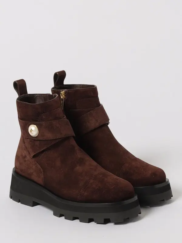 JIMMY CHOO Buckled Ankle Boots - Cocoa