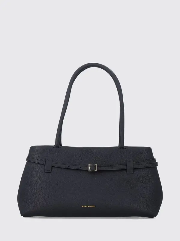Manu Atelier Le Cambon East West Grained Calfskin Shoulder Bag - Midnight