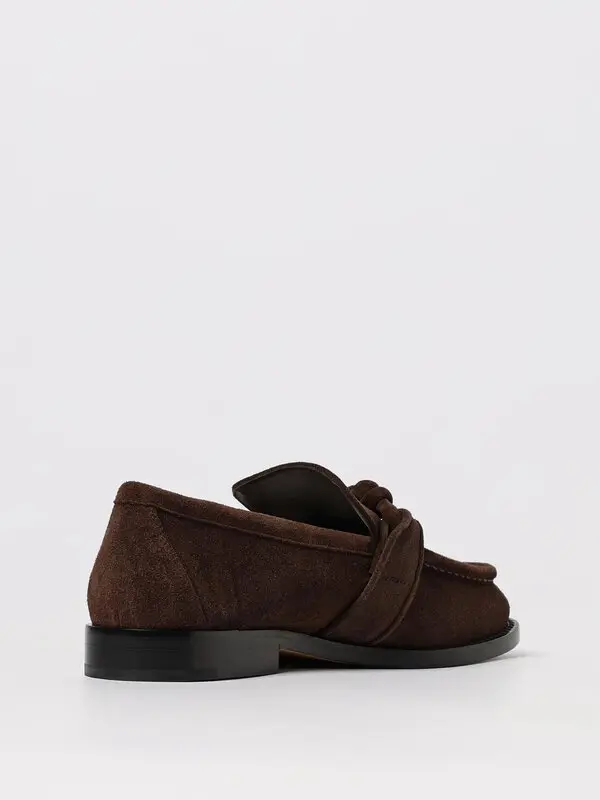 Bottega Veneta Suede Loafers With Knot Detailing - Brown