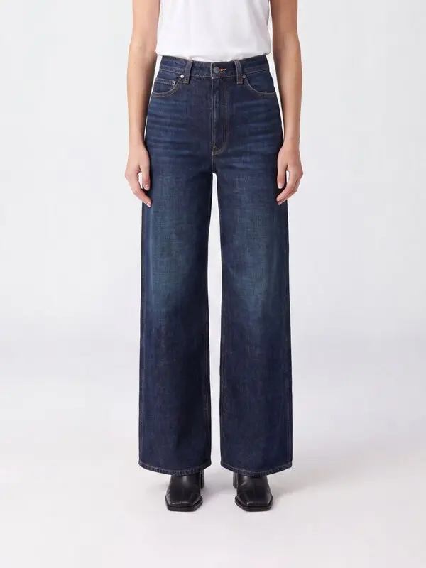 Khaite Dane High-waisted Wide-leg Jeans - Denim