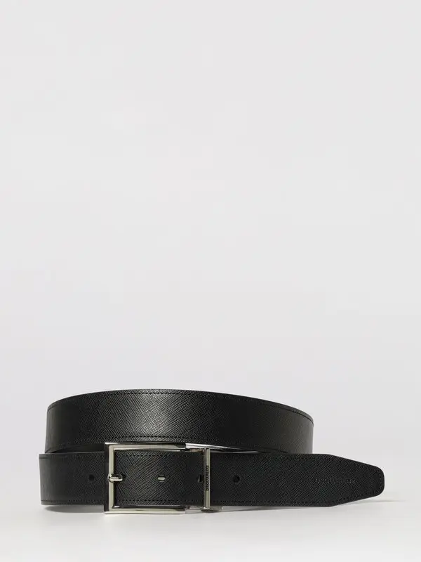 Dsquared2 Leather Belt With Logo Buckle