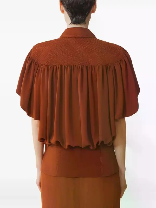 LANVIN Puffed-sleeve Button Top