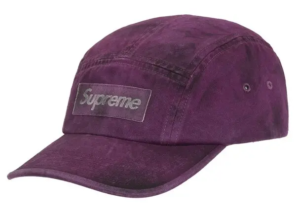 Supreme Overdyed Camp Cap - Maroon