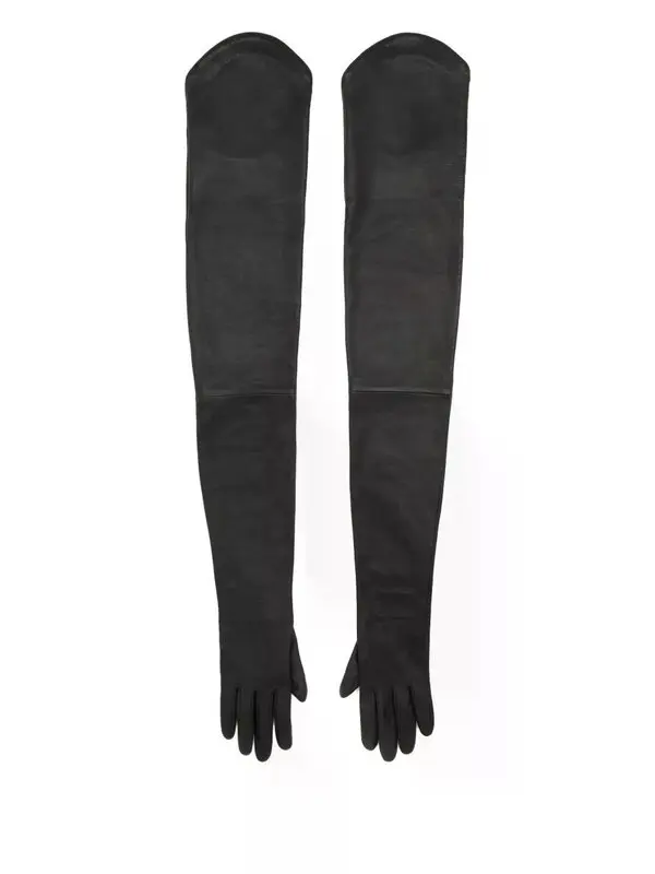 MAISON MARGIELA Elongated Leather Gloves - Black