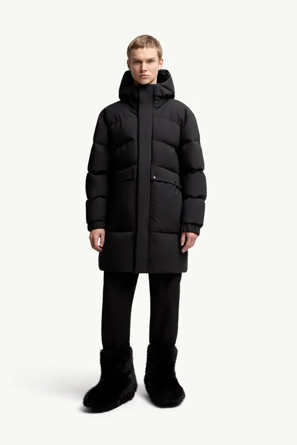 Moncler Avioth Hooded Long Down Jacket