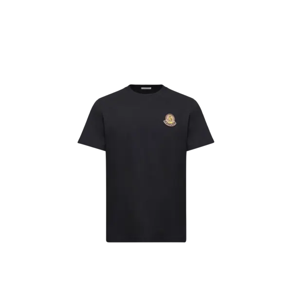 Moncler Mon Duck Logo Cotton T-shirt - Black