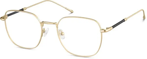 Zenni Square Full Rim Eyeglasses - Gold