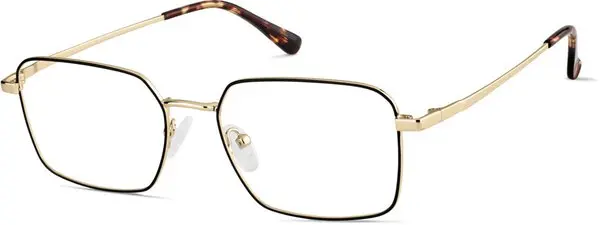 Zenni Square Full Rim Eyeglasses - Gold