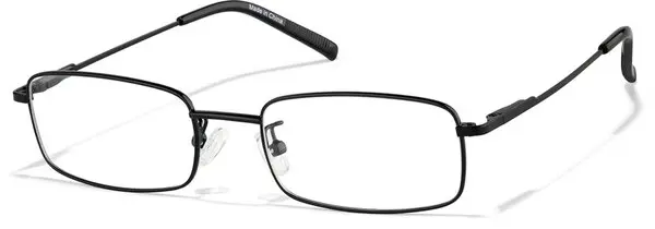 Zenni Rectangle Full Rim Eyeglasses Stainless Steel Frame - Black