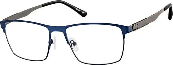 Zenni Rectangle Full Rim Eyeglasses - Blue