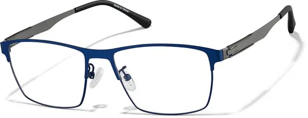 Zenni Rectangle Full Rim Eyeglasses - Blue