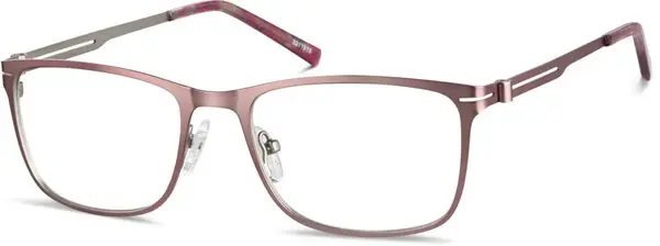 Zenni Rectangle Full Rim Eyeglasses - Pink