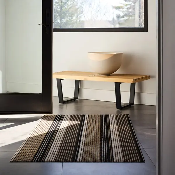 CHILEWICH Pleat Stripe Shag Rug, 24 X 36