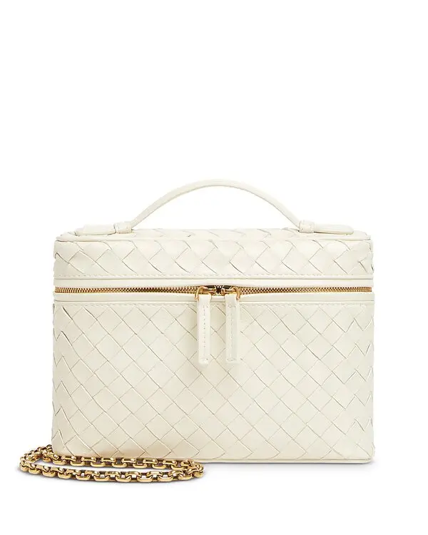 Bottega Veneta Small Soft Vanity Case - Sea Salt/muse Brass