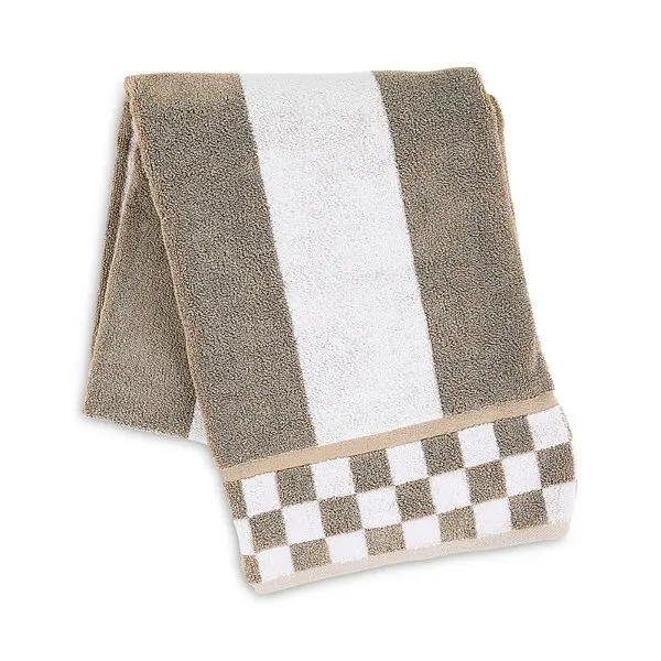 MACKENZIE-CHILDS Stripe Bath Towel - Mocha Stripe