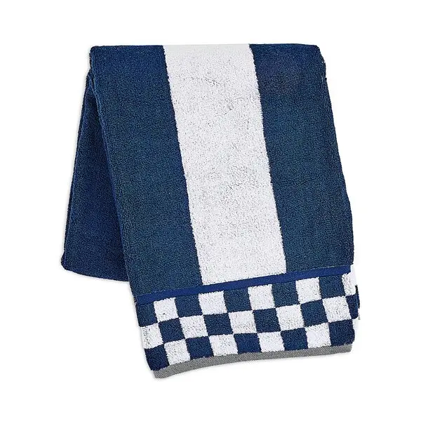 MACKENZIE-CHILDS Stripe Bath Towel - Navy Stripe