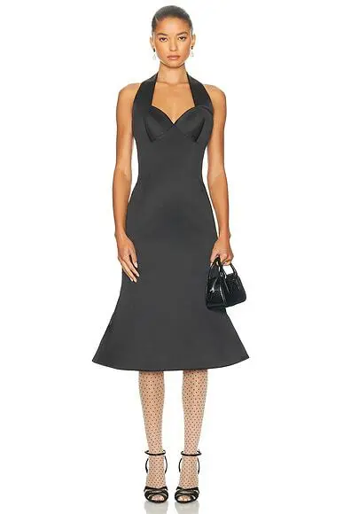 Marc Jacobs Sculpted Satin Halter Dress