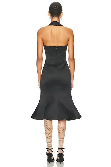 Marc Jacobs Sculpted Satin Halter Dress