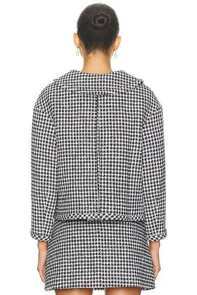 Marc Jacobs Gingham Tweed Jacket - Black Multi