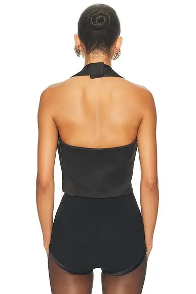 Marc Jacobs Sculpted Satin Halter Top