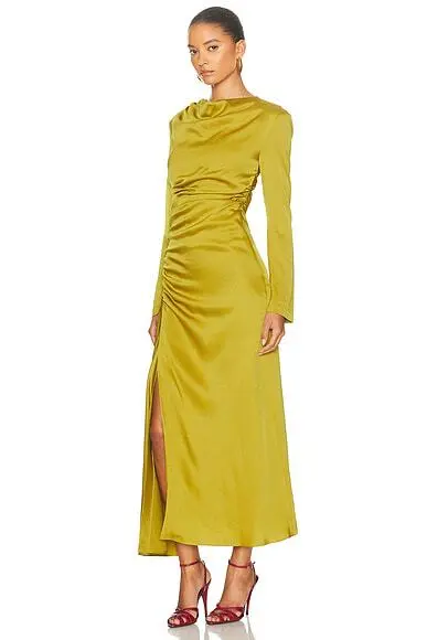 Simkhai Odess Long Sleeve Midi Dress - Pear
