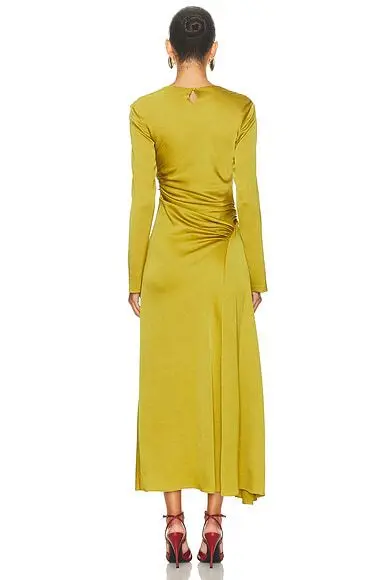 Simkhai Odess Long Sleeve Midi Dress - Pear