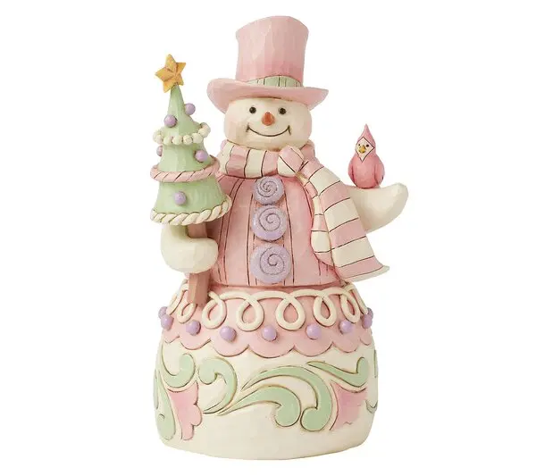 JIM SHORE Heartwood Sweets Snowman Figurine 7.5 - One-color