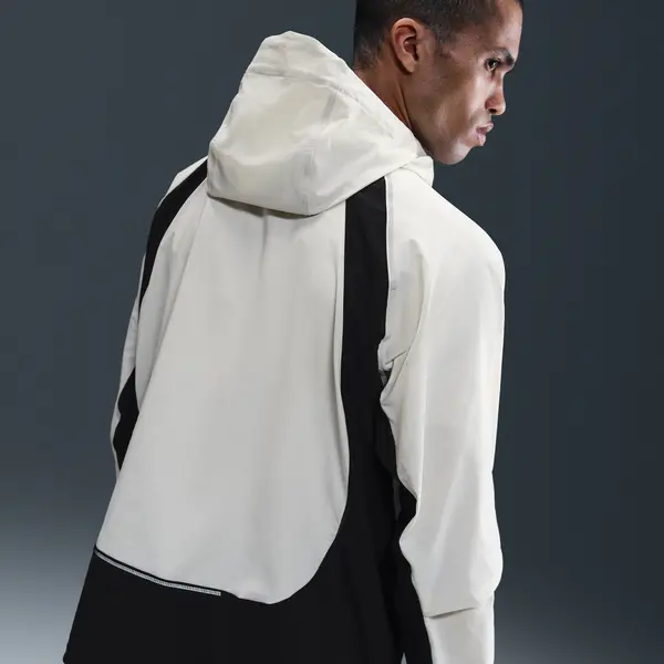 Nike Tech Dri-fit Woven Color-block Windrunner Loose Jacket - Grey