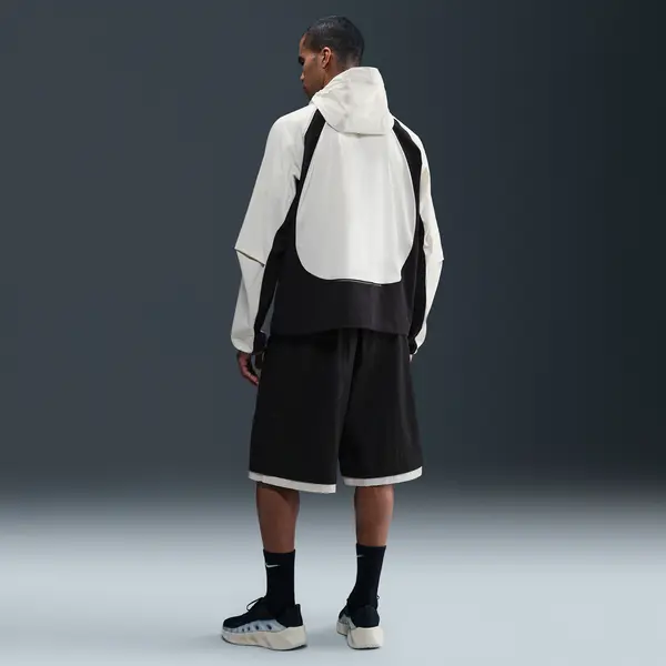 Nike Tech Dri-fit Woven Color-block Windrunner Loose Jacket - Grey