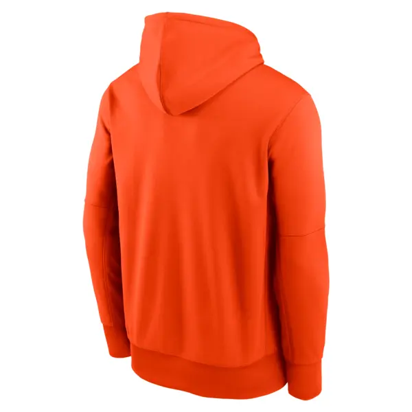 Nike Clemson Team Stacked Therma College Pullover Hoodie - Orange