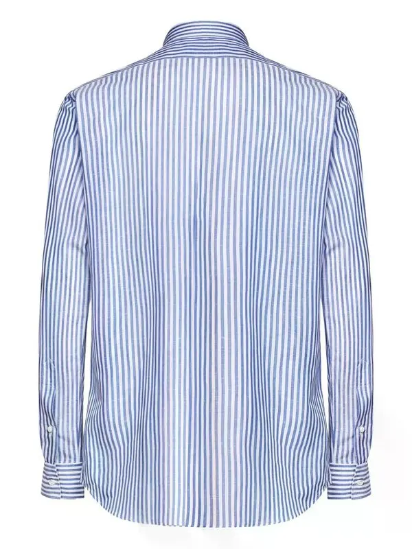 FRANZESE COLLECTION Spread-collar Striped Shirt