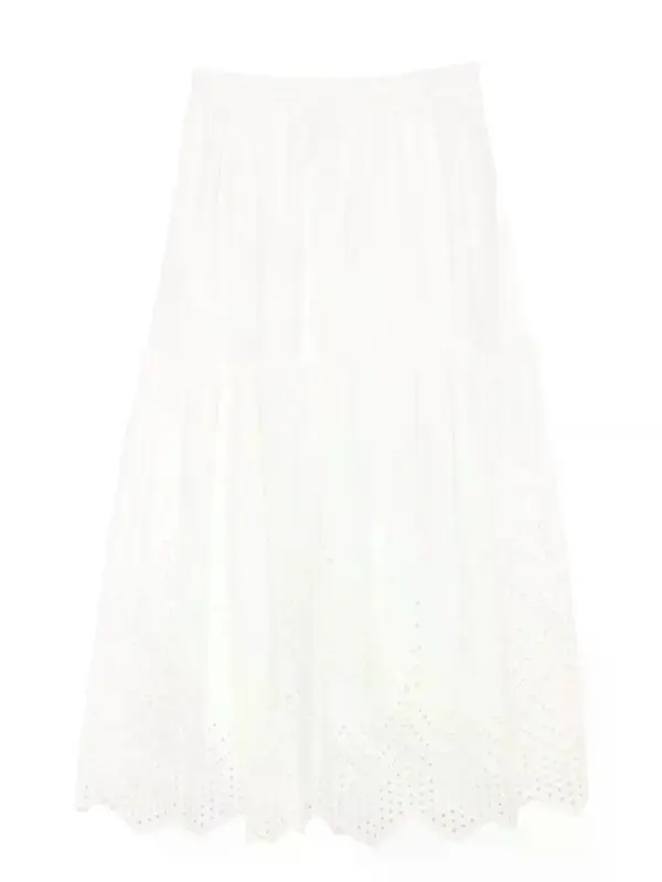 BAMBAH Eyelet Maxi Skirt - White