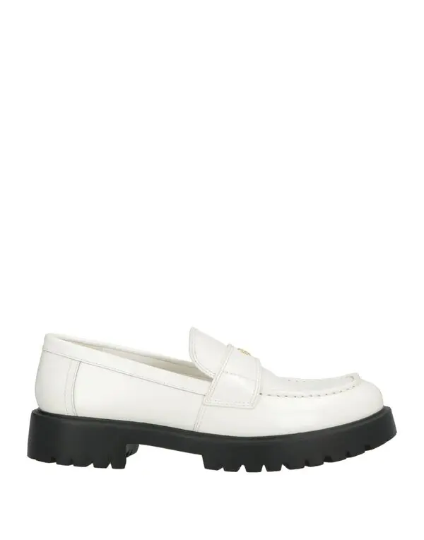 Tory Burch Calfskin Loafers - White