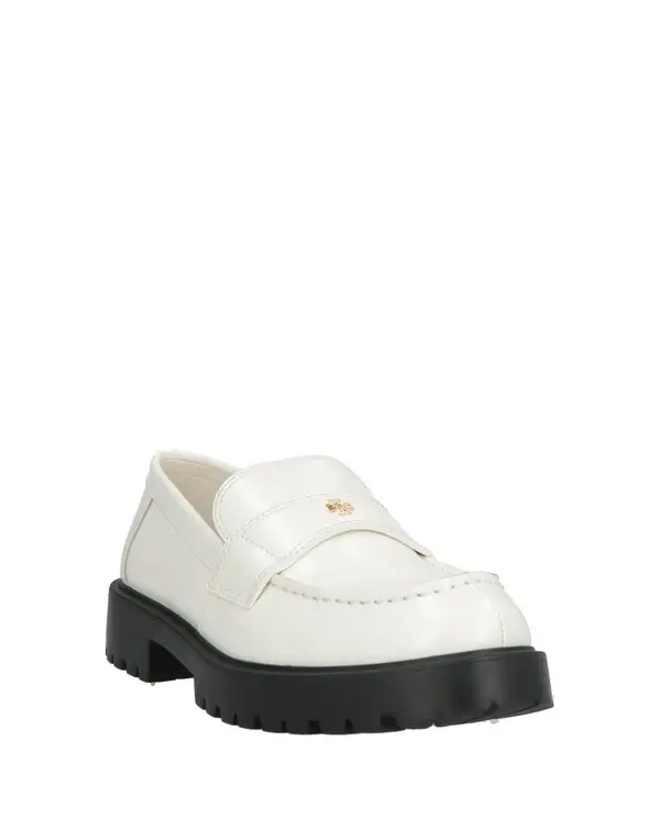 Tory Burch Calfskin Loafers - White