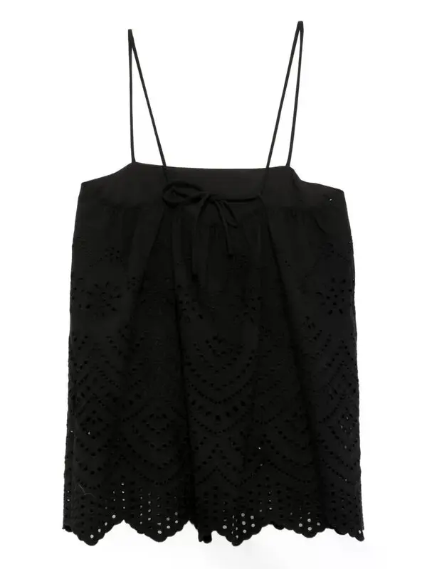 BAMBAH Eyelet Tank Top - Black