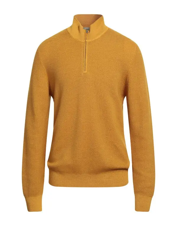 GRAN SASSO Virgin Wool Half-zip Sweater - Yellow