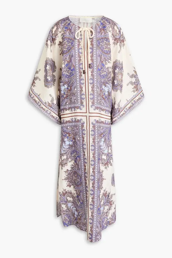 Zimmermann Paisley-print Linen Kaftan