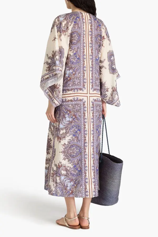 Zimmermann Paisley-print Linen Kaftan