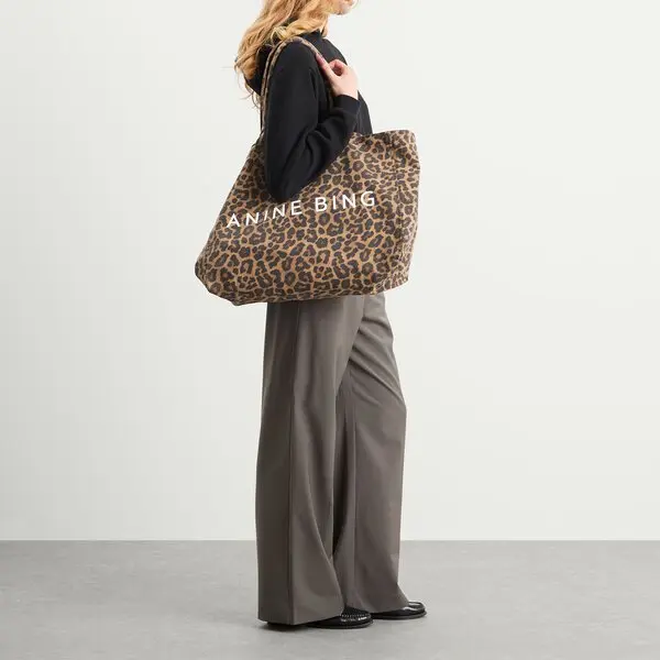 ANINE BING Leo Canvas Tote Bag - Leopard