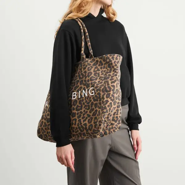 ANINE BING Leo Canvas Tote Bag - Leopard