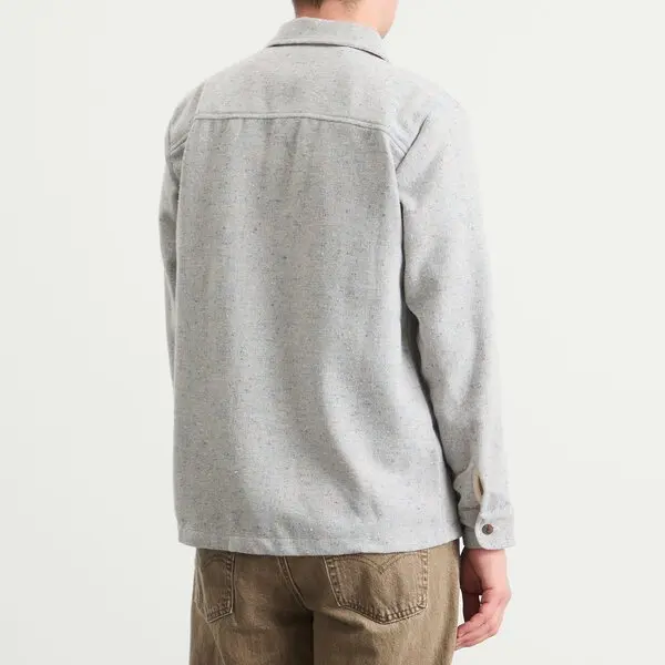 WAX LONDON Whiting Wool Fleck Overshirt