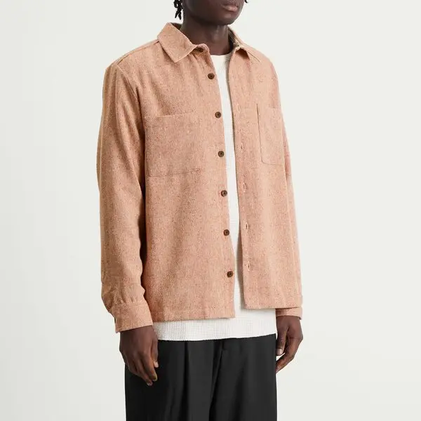 WAX LONDON Whiting Wool Fleck Overshirt - Rust/multi