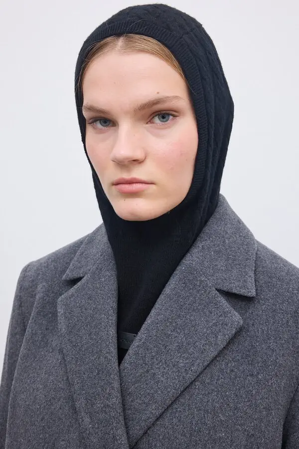 HOUSE OF DAGMAR Cashmere Blend Cable Knit Balaclava