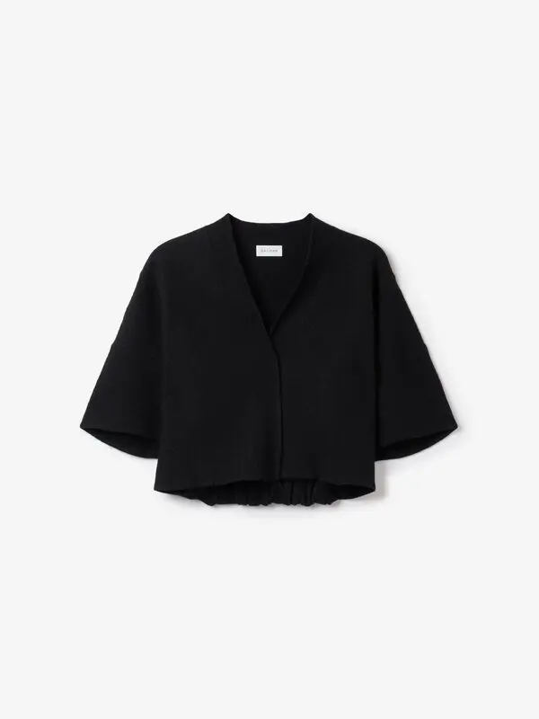 HOUSE OF DAGMAR Short Wool Cardigan - Black