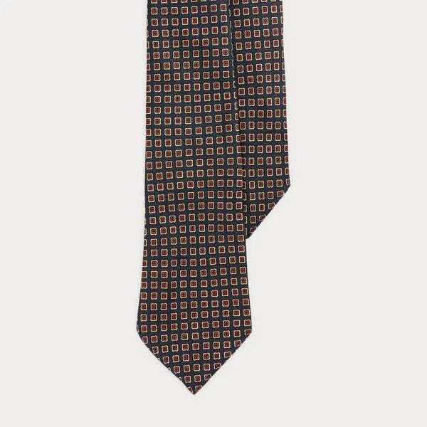 Ralph Lauren Silk Neats Print Tie - Navy