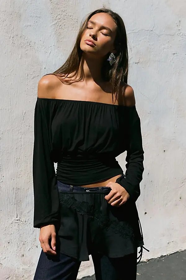 Free People Daphne Top - Black