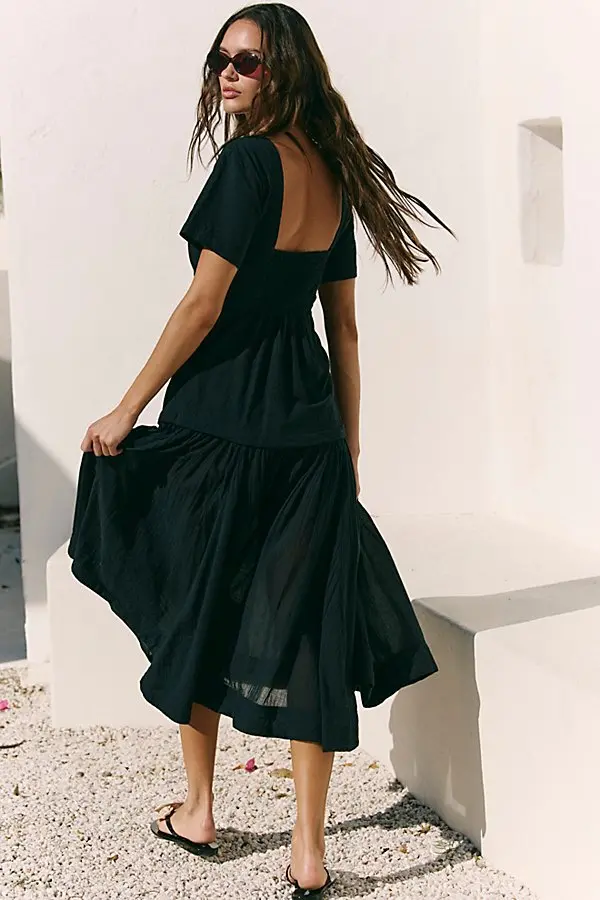 Free People Marcella Midi Dress - Black