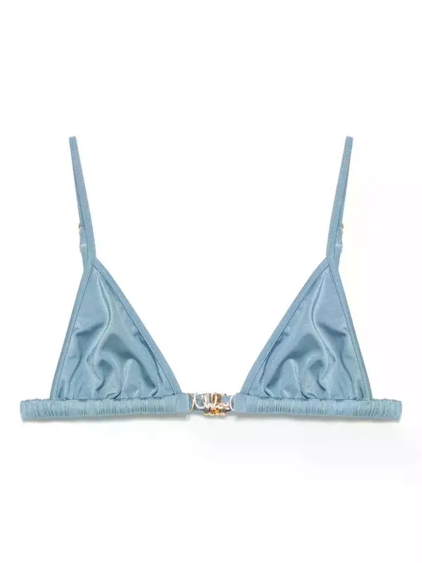 Chloé Logo-lettering Bikini Top - Blue